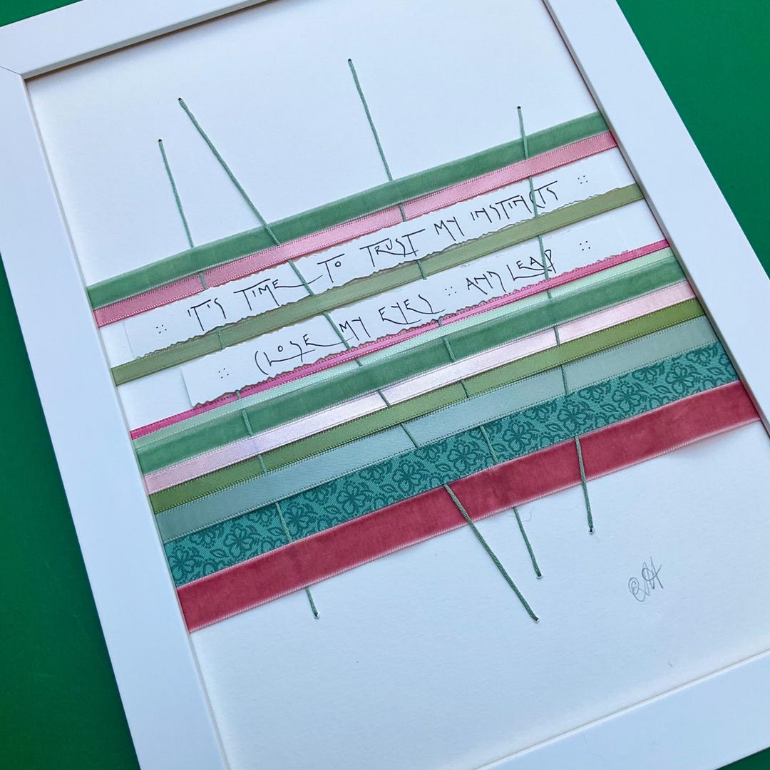 Defying Gravity Art – Musical Theatre Quote, Hand Sewn Ribbon A4 - Etsy