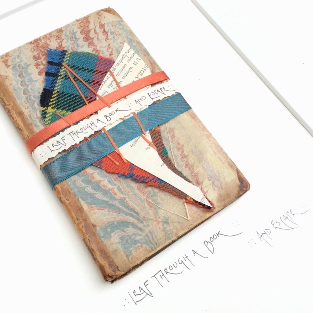 Leaf Through A Book and Escape Book Art Framed Gift Antique Book Art ...