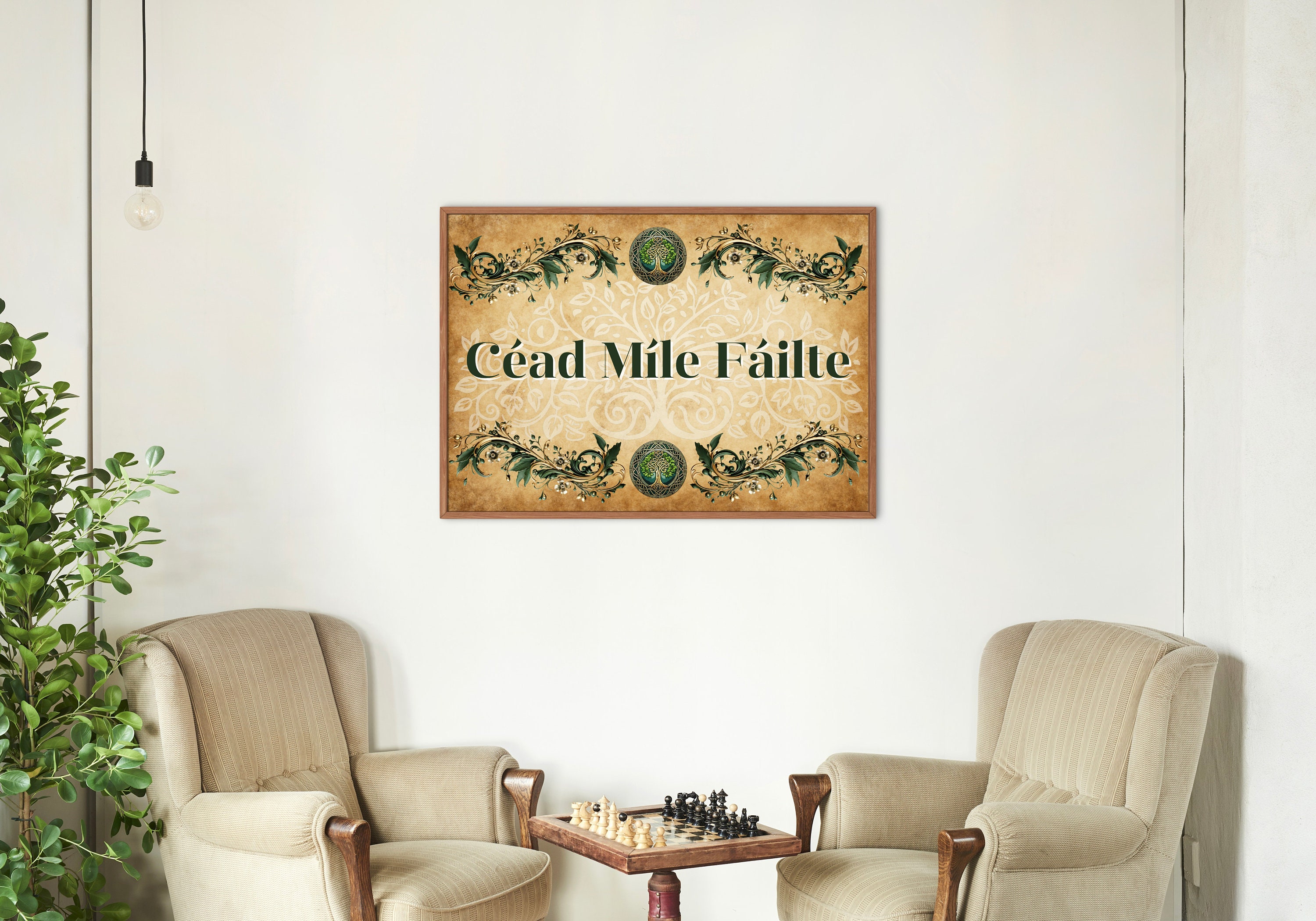 Céad Míle Fáilte Celtic-inspired Digital Wall Art With Book of - Etsy