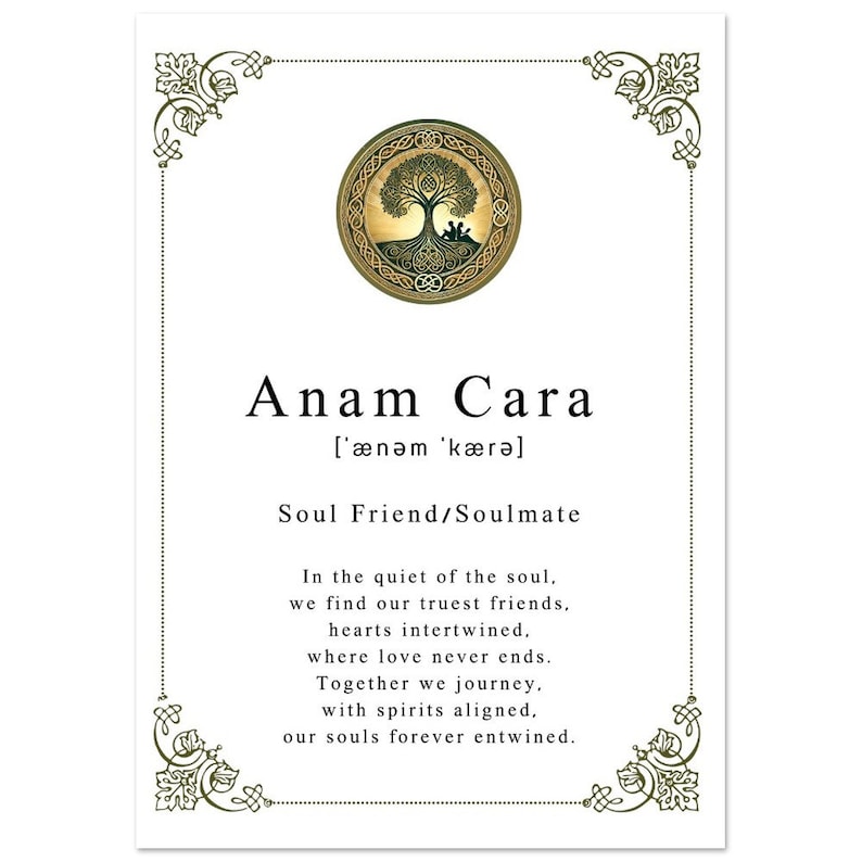 Anam Cara Celtic Poster: Soul Friend Spiritual Art - Etsy