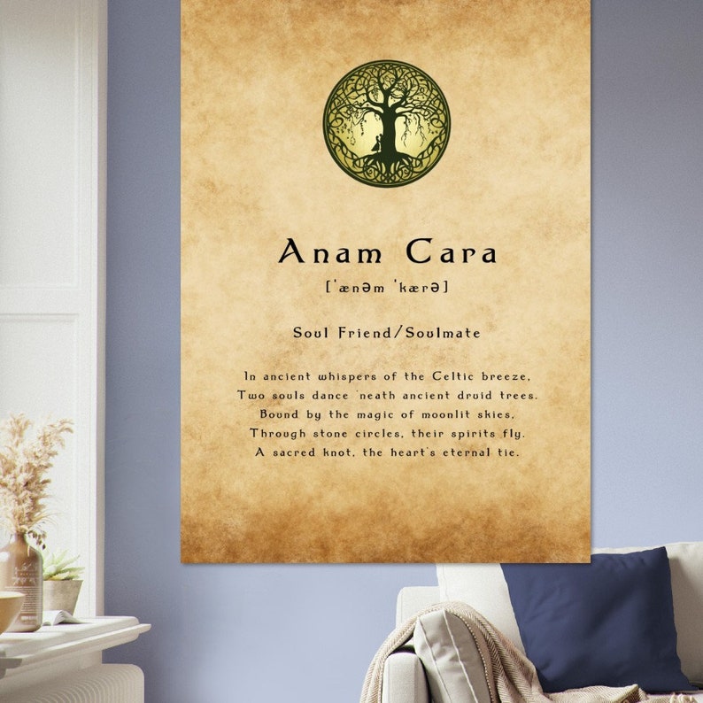Anam Cara Celtic-inspired Poster(book of Kells Style), Celtic Word of ...