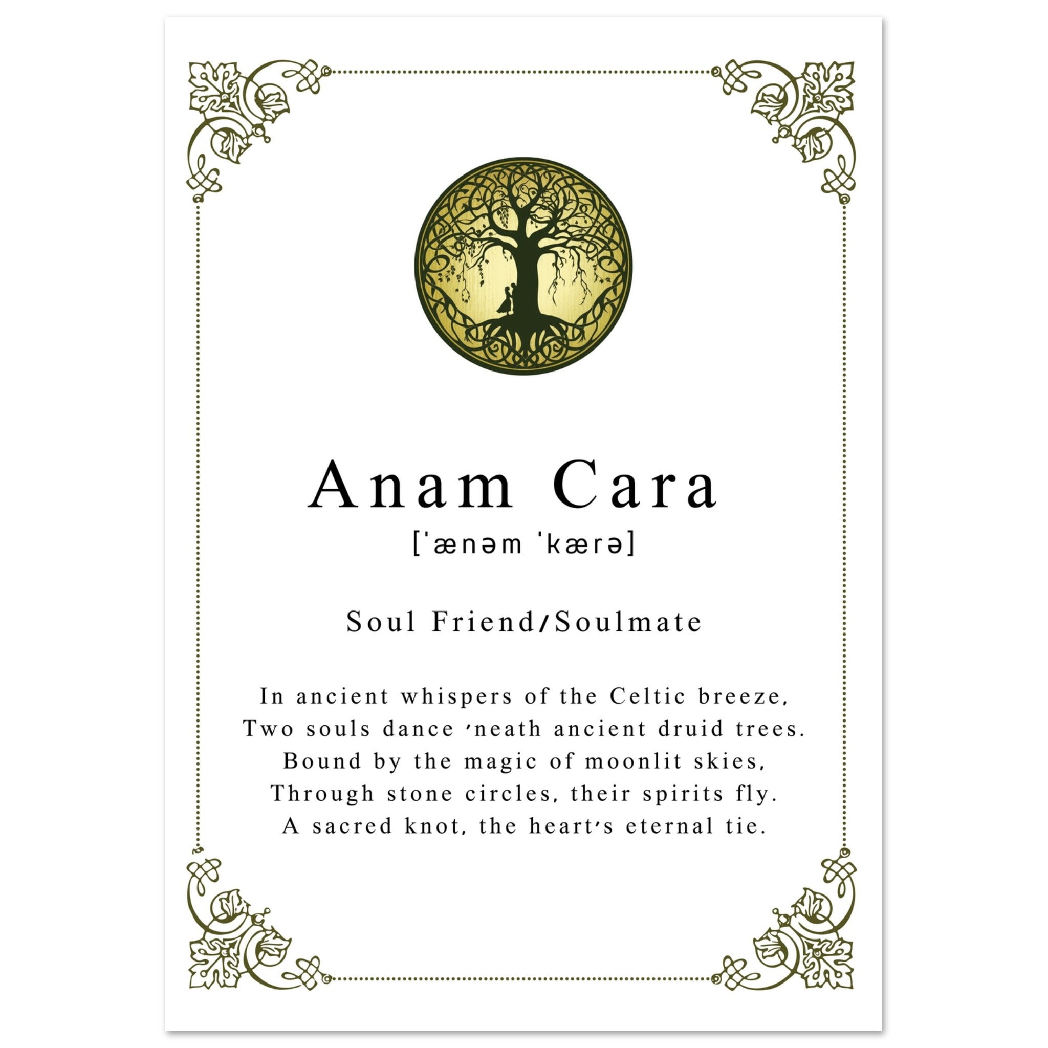 Anam Cara Celtic-inspired Digital Wall Artpdf, Celtic Word of Wisdom ...