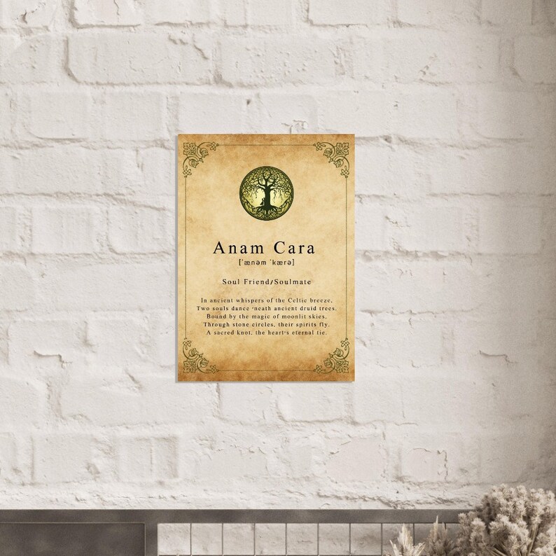 Anam Cara Celtic Poster: Book of Kells Style, Soul Mate Art - Etsy