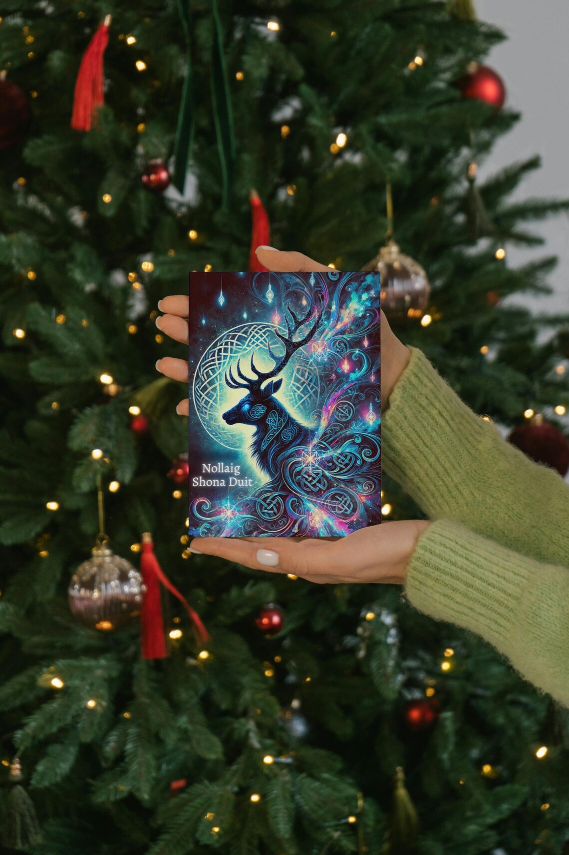 Nollaig Shona Duit Digital Download Celtic Christmas Card, Mystical ...