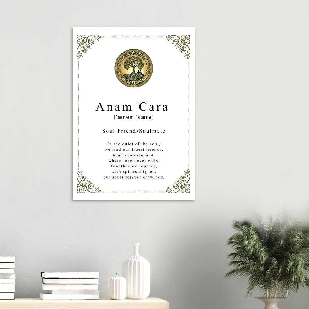 Anam Cara Celtic Poster: Soul Friend Spiritual Art - Etsy