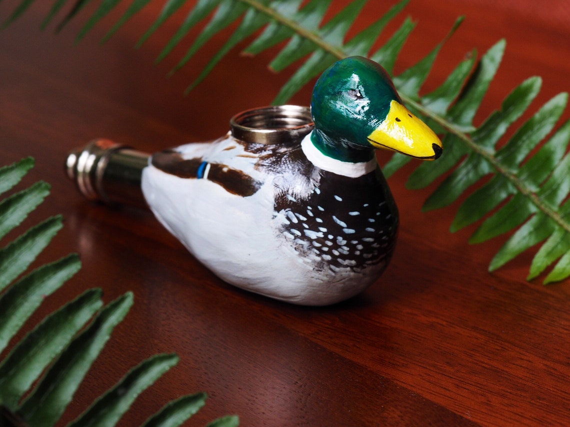 Mallard Duck Pipe Cute Bird Pipes Animal Sculpture | Etsy
