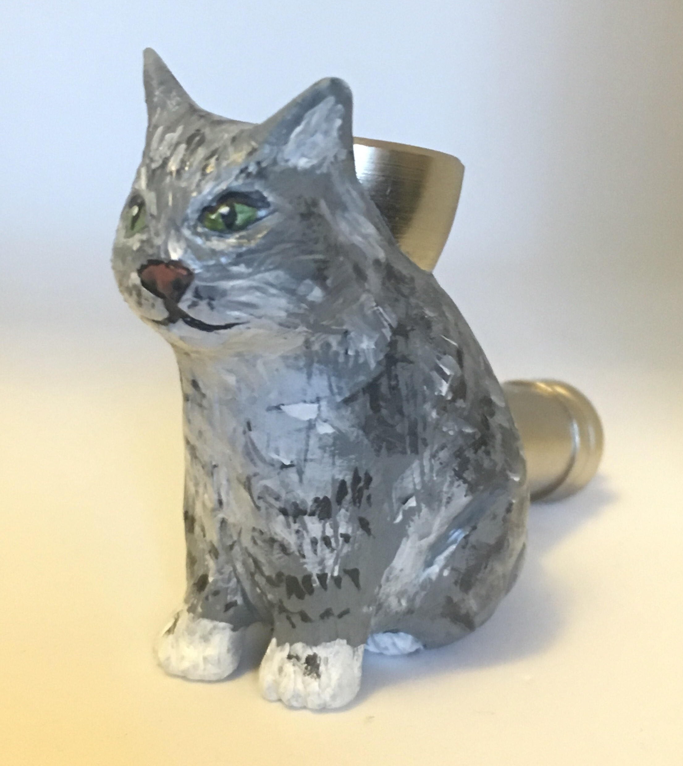 Personalized Kitty Pipe Cat Smoking Pipes Handmade Sculpture | Etsy