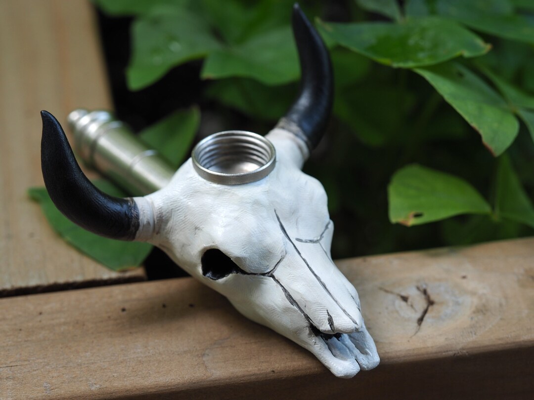 Bull Skull Pipe Cow Pipes Fossil Remains Skeleton Clay Piece - Etsy