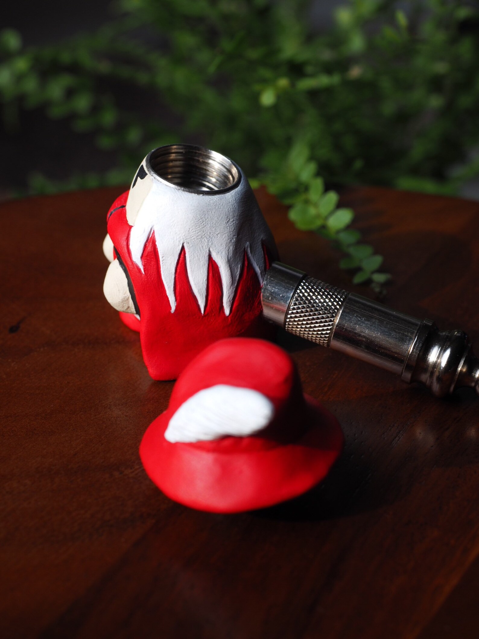 Mage Pipe White Red Black Wizard Smoking Handmade Vivi Pipe - Etsy