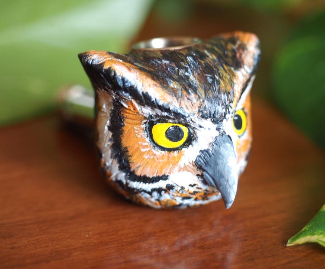 Owl Pipe Bird Hoot Pipe Horned Sculpture Smoking Pipe - Etsy