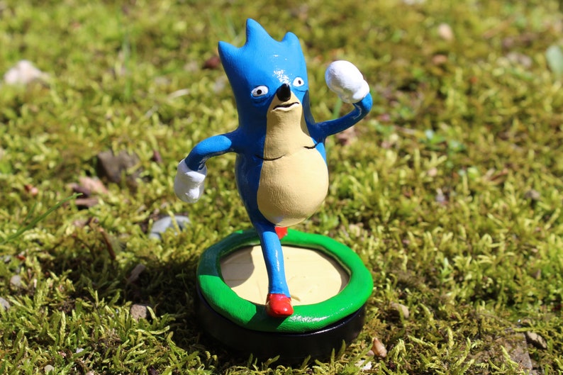 Sanic Amiibo Knuckles Derpy Sonic Custom Amiibo Sculpture | Etsy