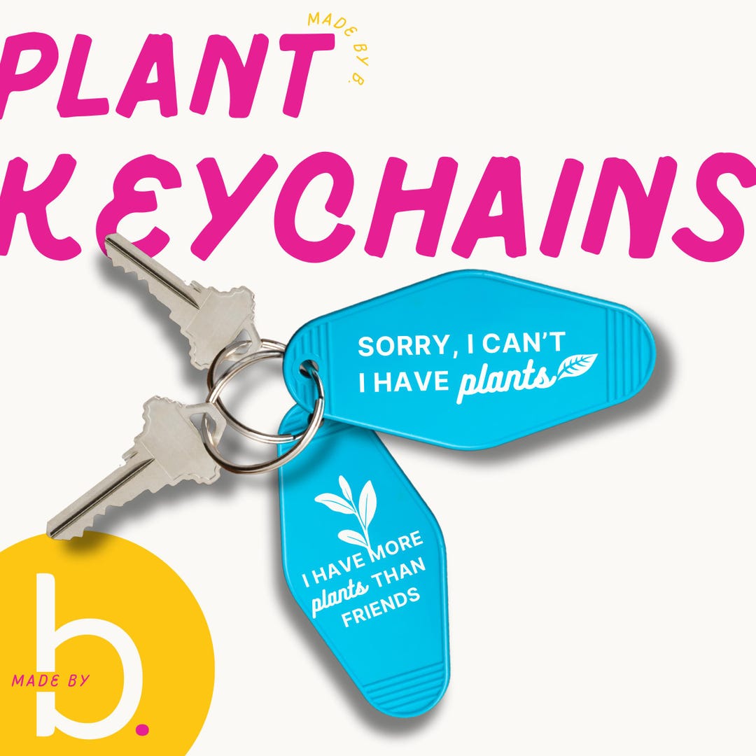 Plant Themed Keychains - Etsy