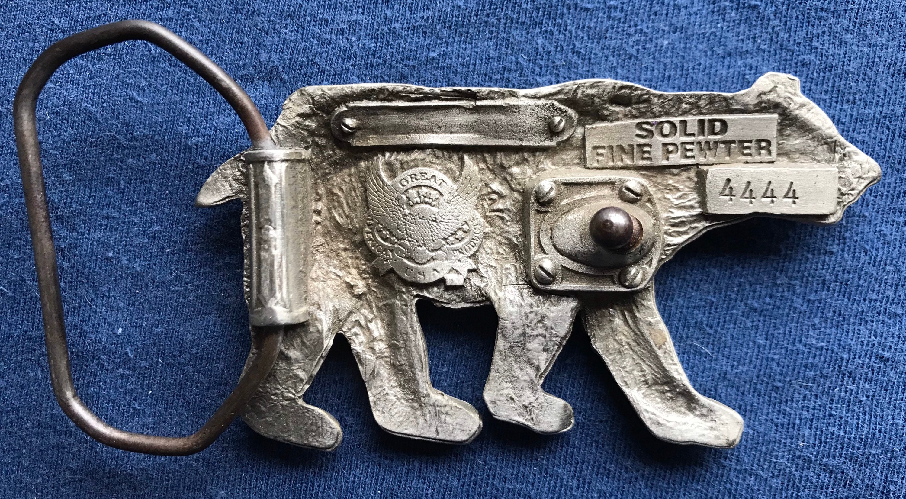 Vintage Steampunk Bear Belt Buckle - Etsy