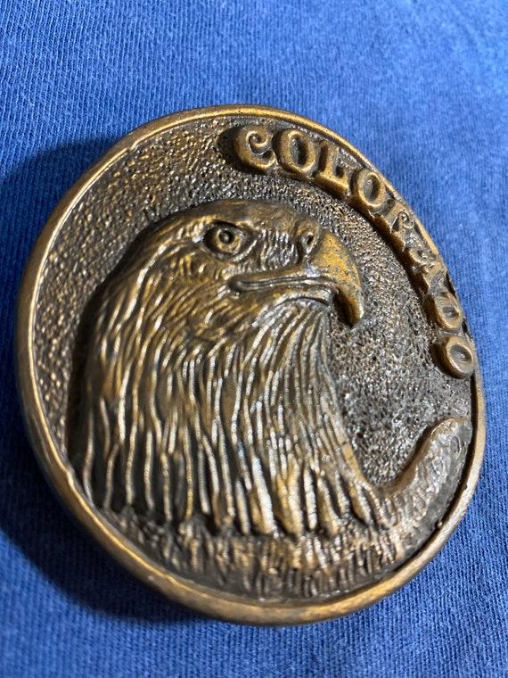 Vintage Colorado Eagle Belt Buckle - Gem