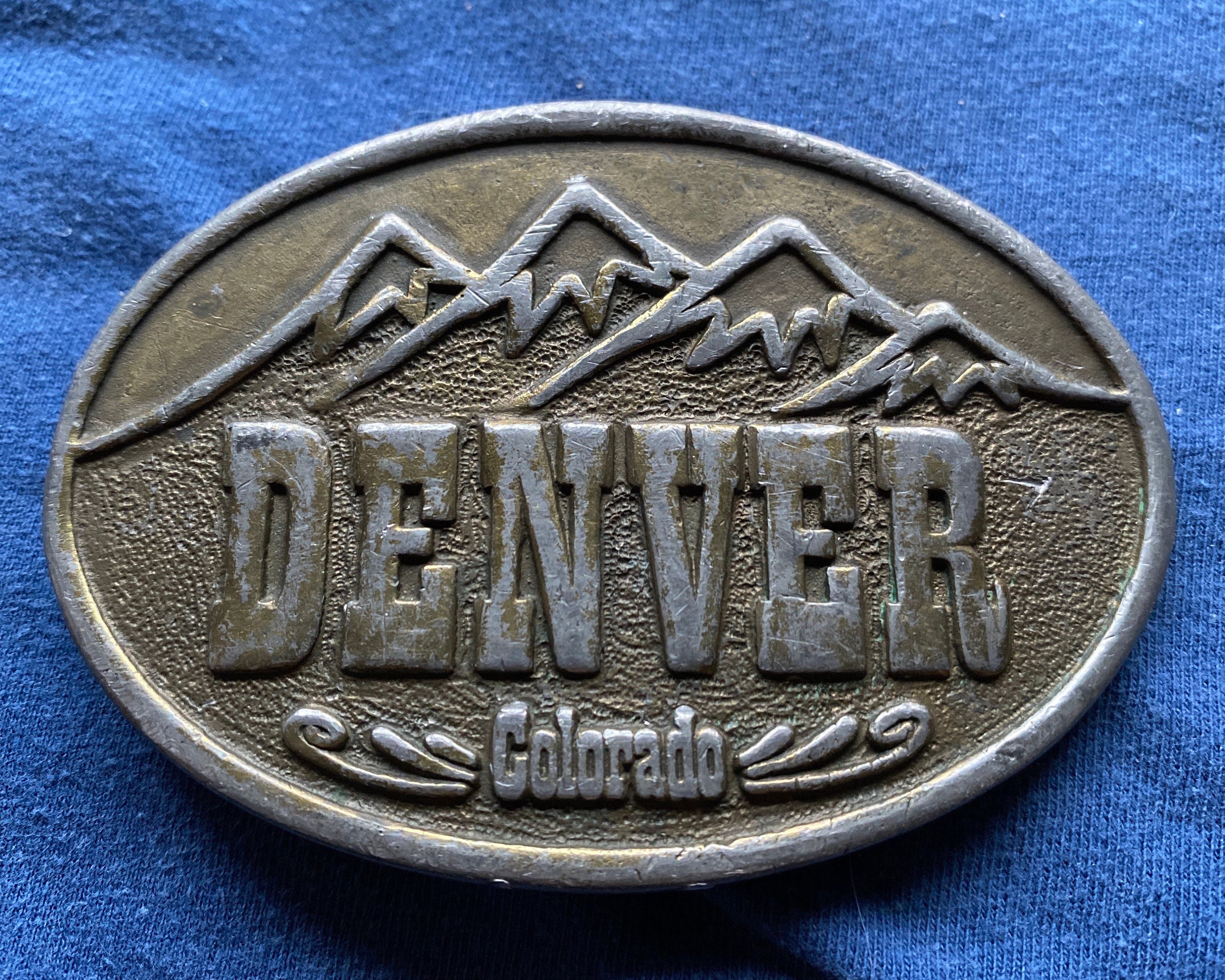 Vintage Denver Colorado Mountains Belt Buckle - Etsy UK