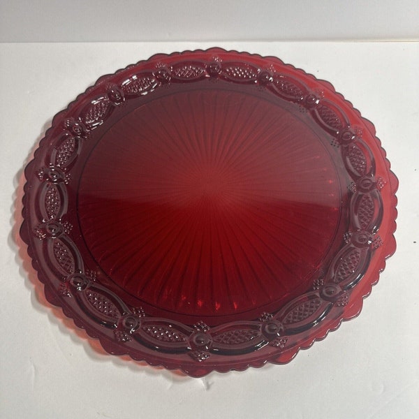 Ruby Red Cape Cod Dinner Plate - Etsy