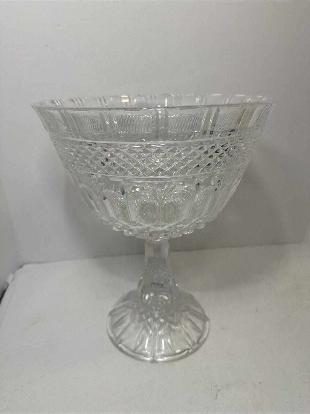 Godinger Shannon Crystal Brandon Footed Centerpiece Bowl 24% Lead 12.5 ...