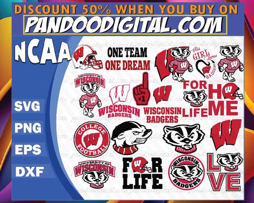 Wisconsin-badgers Svgbundle Helmet & Logo - Etsy