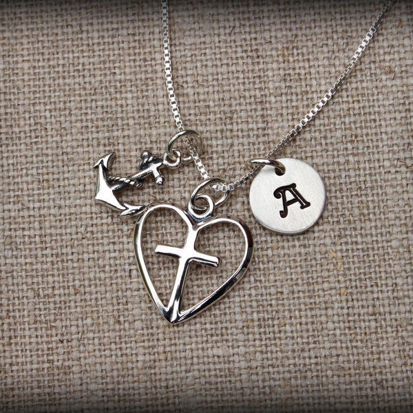 Cross and Anchor - Etsy