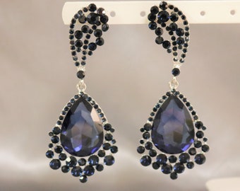 Navy Blue Prom Jewelry | Etsy