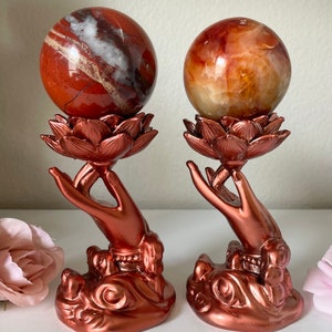 Lotus Sphere Stand Sphere Holders Altar Decor Witch Decor - Etsy
