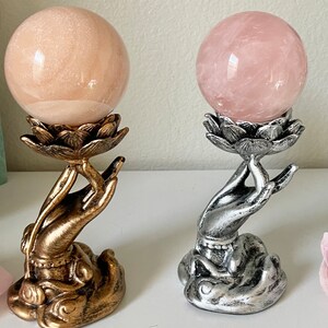 Lotus Sphere Stand Sphere Holders Altar Decor Witch Decor - Etsy