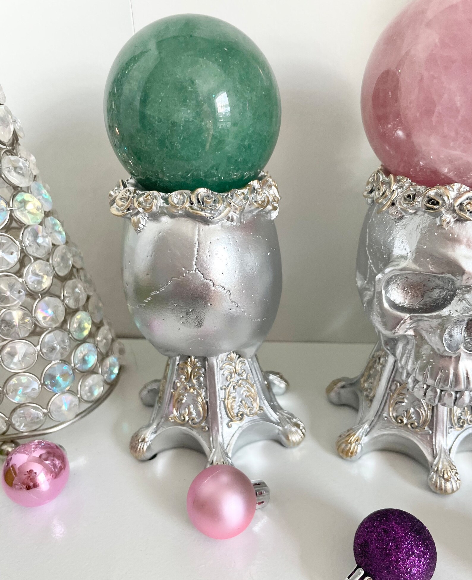 Skull Sphere Stand Crystal Decor Sphere Holder Witchy Decor - Etsy