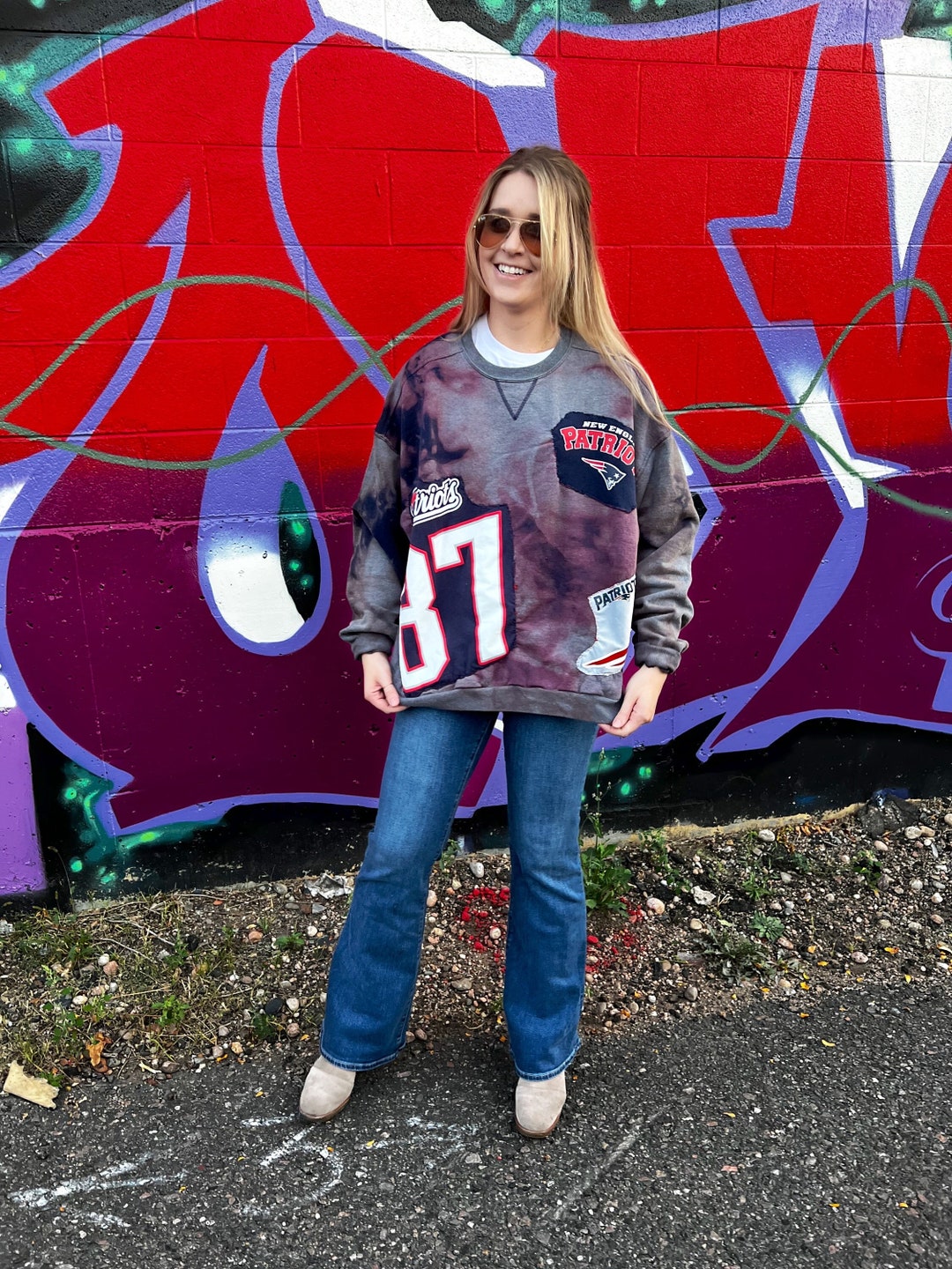 Patriots Patchwork, Patriots Crewneck, Patchwork, Tom Brady, New ...