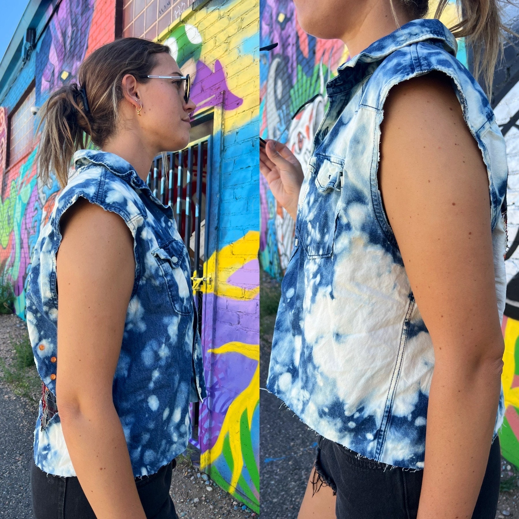 Chris Stapleton, Bleached Denim, Bleached Denim Vest, Cropped Band ...