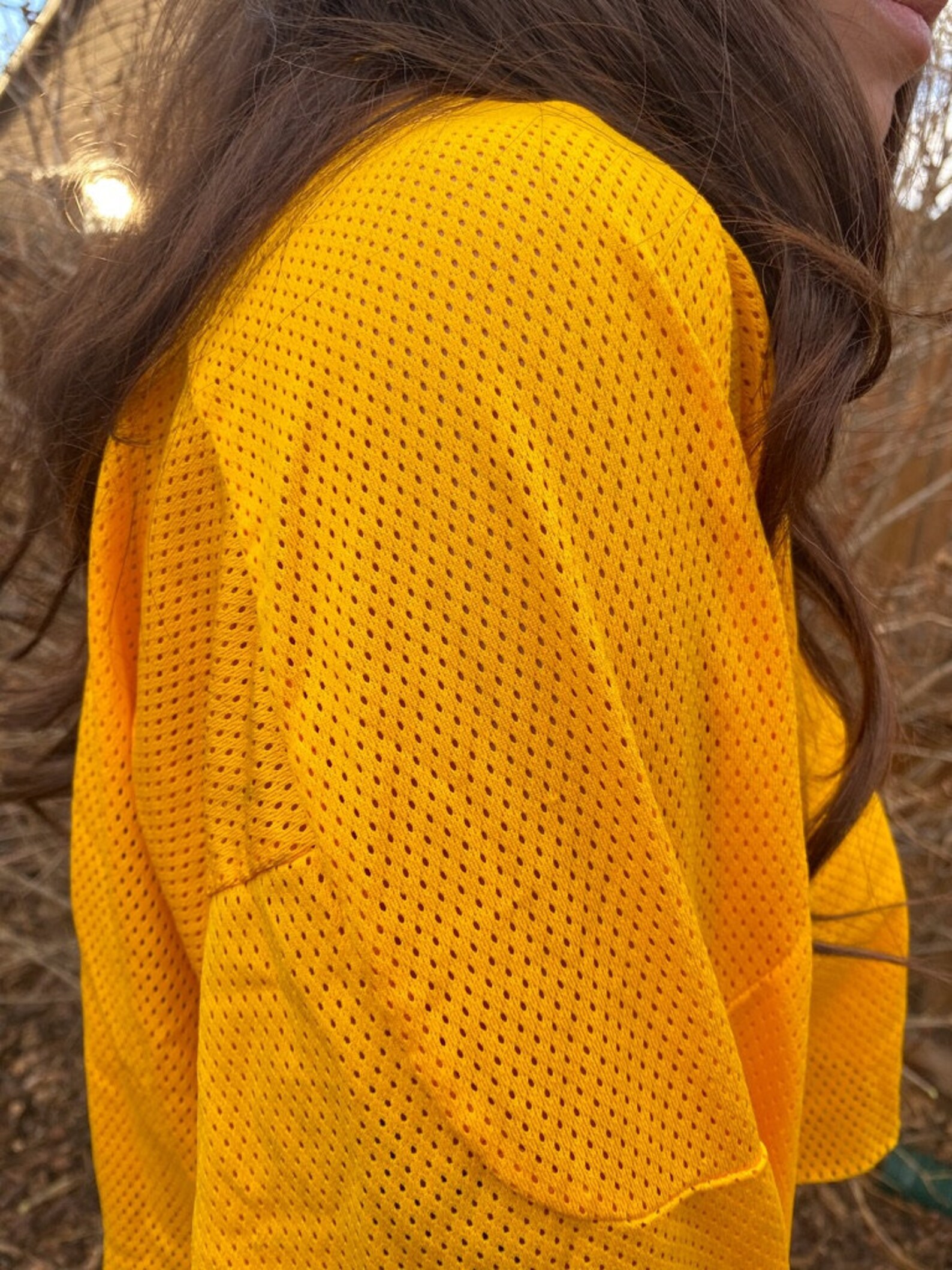 Yellow Cropped Long Sleeve Jersey Cropped Jersey Jersey Crop | Etsy