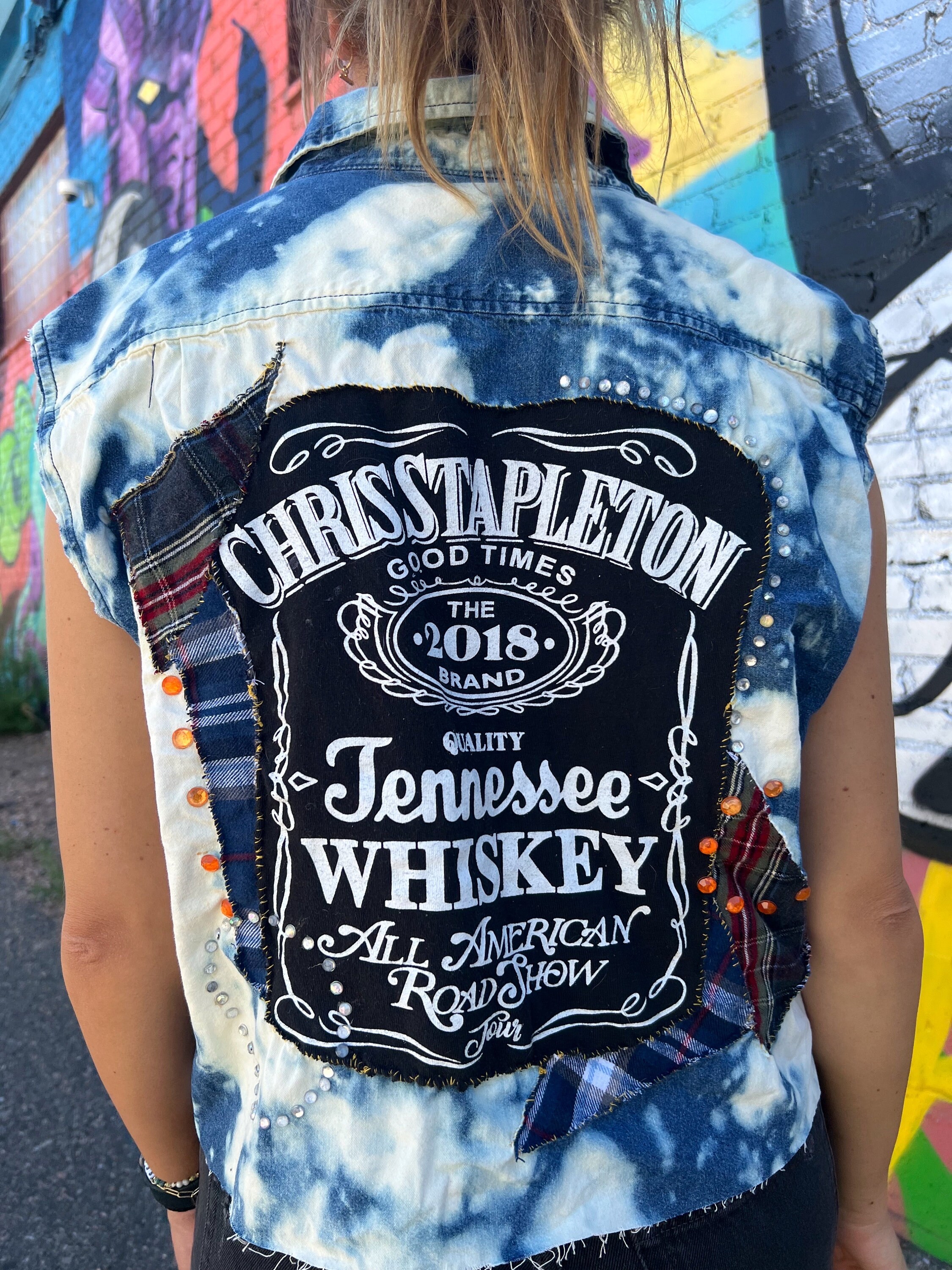 Chris Stapleton, Bleached Denim, Bleached Denim Vest, Cropped Band ...