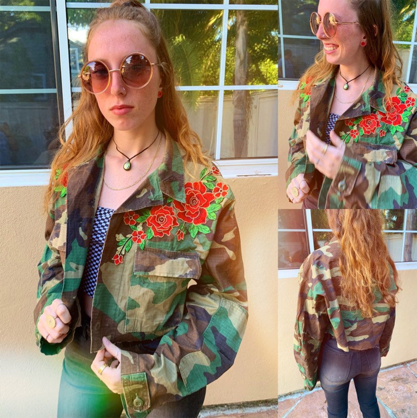 Cropped Camouflage Jacket Camo Jacket Camouflage Army - Etsy