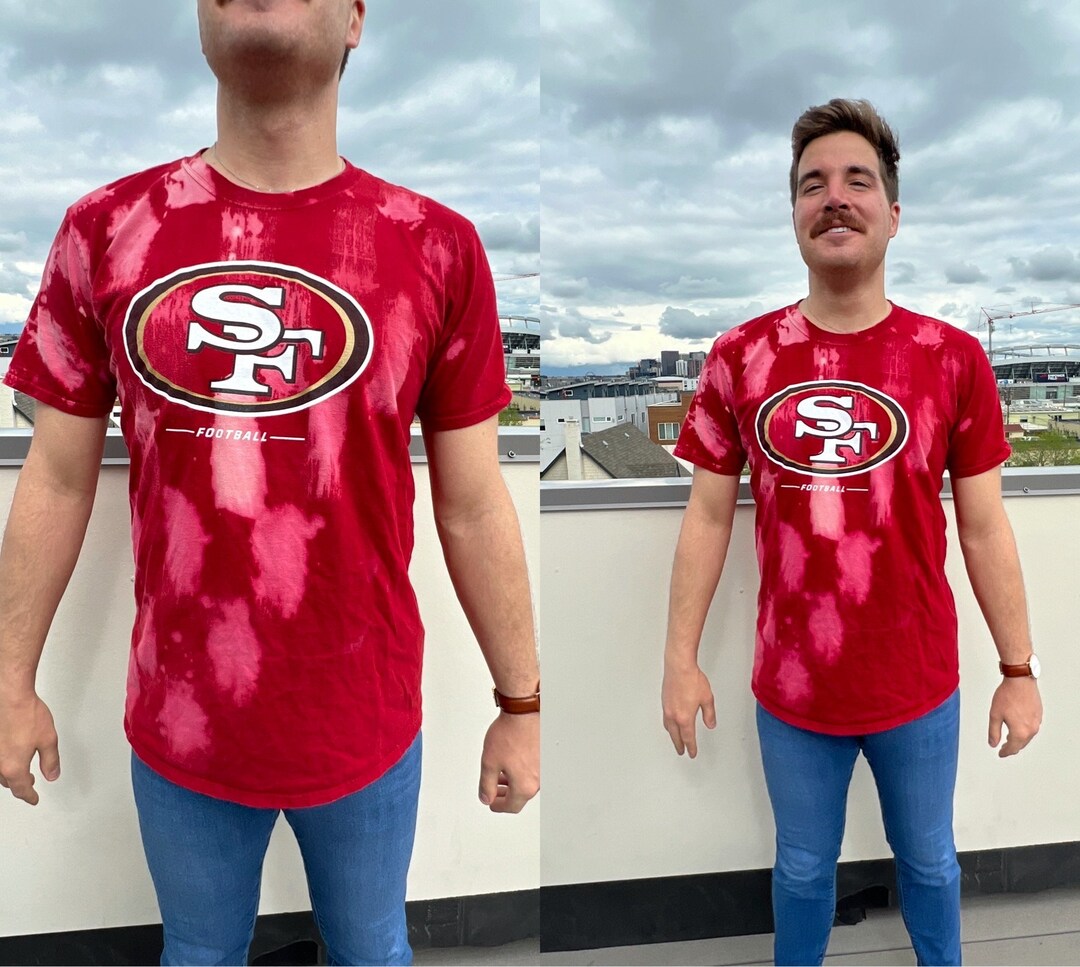49rrs Football, 49ers Shirt, Bleached Tshirt, Niners, Niners Football ...