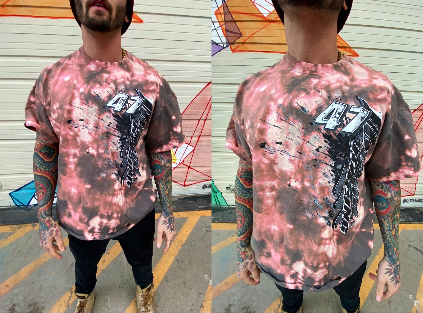 Blached Graphic Tee Bleached Tshirt Racing Racing Shirt - Etsy UK