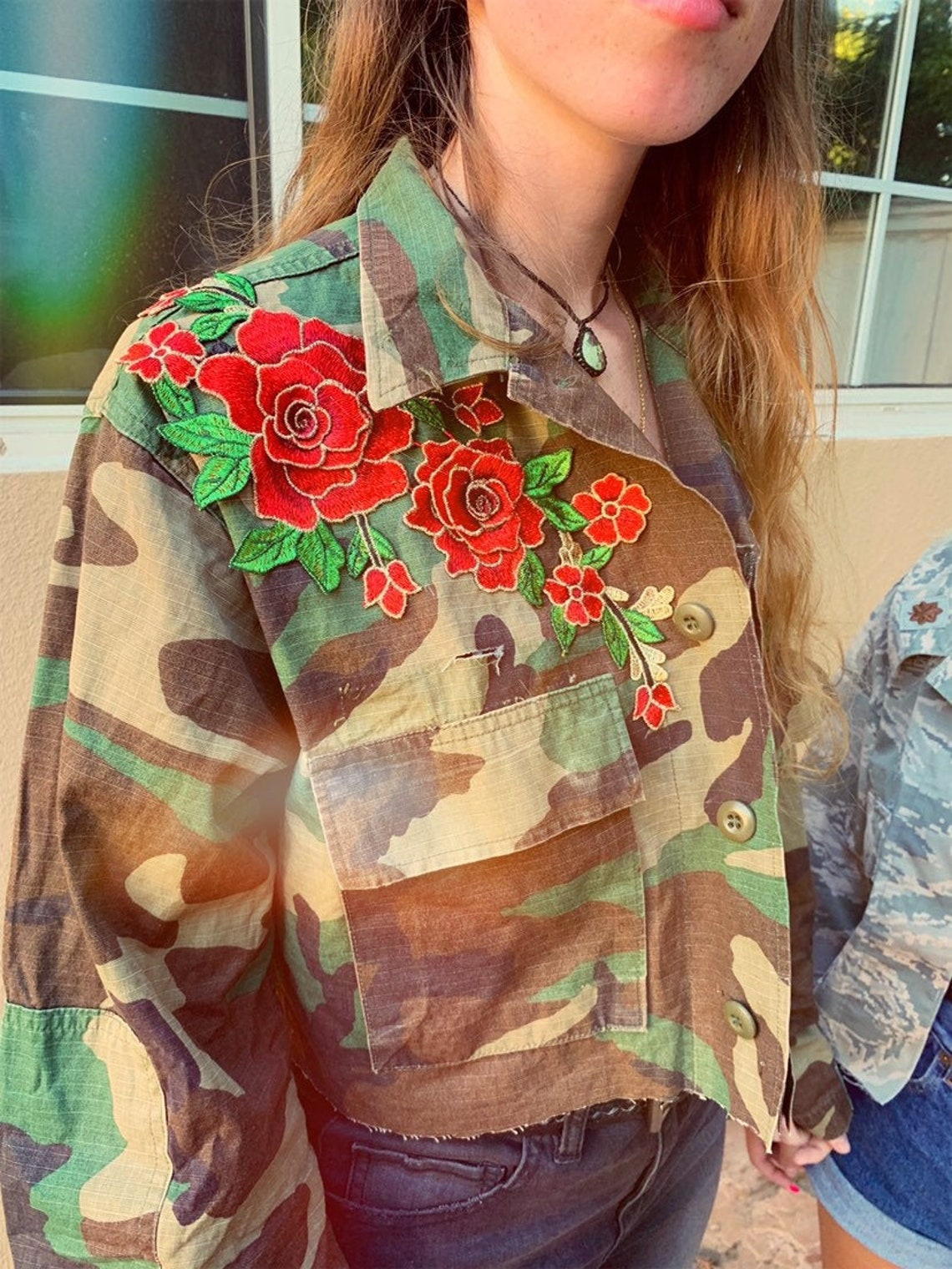 Cropped Camouflage Jacket Camo Jacket Camouflage Army | Etsy