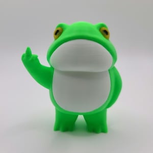 3D Printed Middle Finger Frog Figure - Etsy