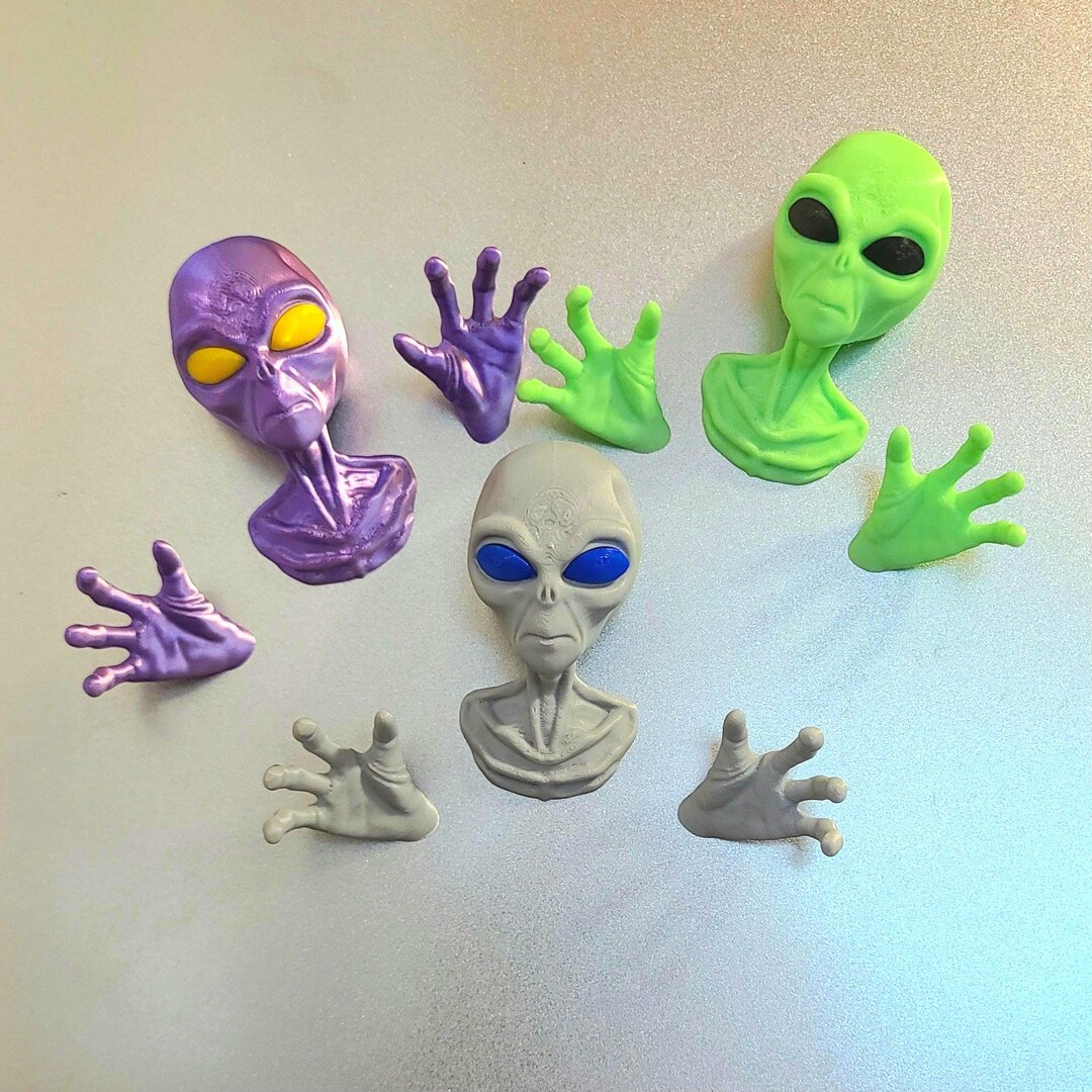 3D Printed Alien Refrigerator Magnets - Etsy