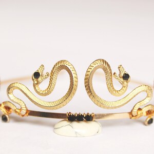 Cleopatra Snake Crown Serpent Wedding Headpiece Egyptian Goddess Tiara ...