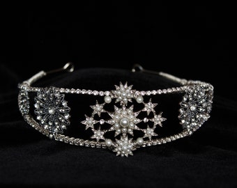 Silver Star Tiara - Etsy