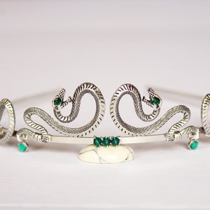 Cleopatra Snake Crown Serpent Wedding Headpiece Egyptian Goddess Tiara ...