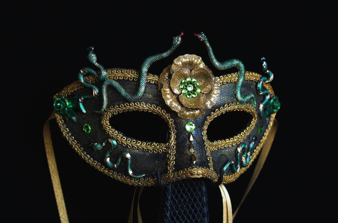 Medusa Mask Masquerade Mask Snake Face Mask Medusa Costume - Etsy