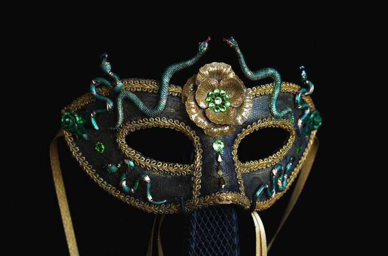 Medusa Mask Masquerade Mask Snake Face Mask Medusa Costume - Etsy