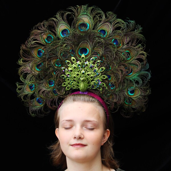 Peacock Headband - Etsy