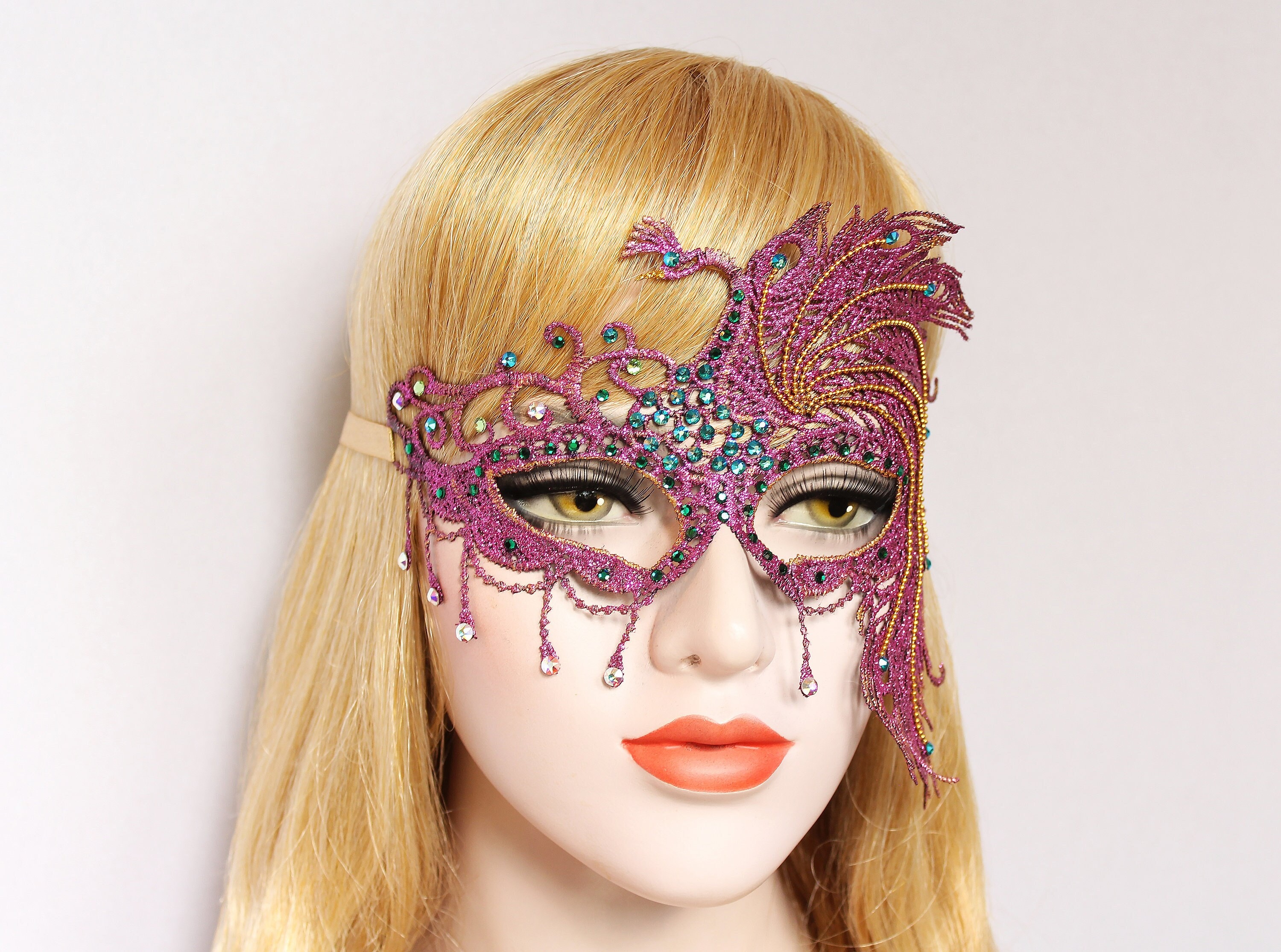 Purple Lace Masquerade Masks