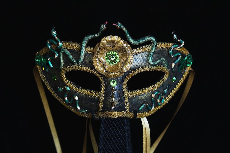 Medusa Mask Masquerade Mask Snake Face Mask Medusa Costume - Etsy