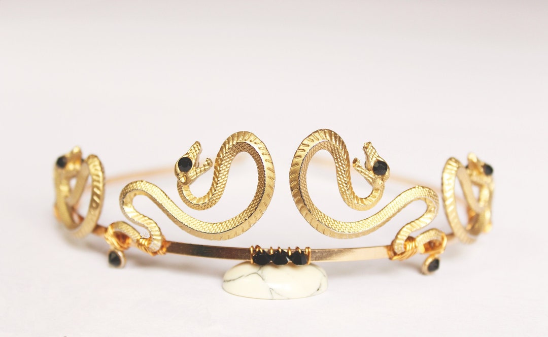 Cleopatra Snake Crown Serpent Wedding Headpiece Egyptian Goddess Tiara ...