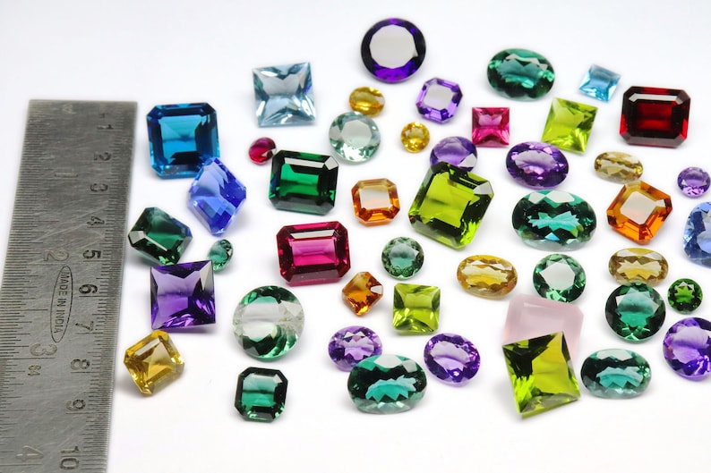 Bulk Semi Precious Faceted Gemstones Wholesale Lot Mixed - Etsy