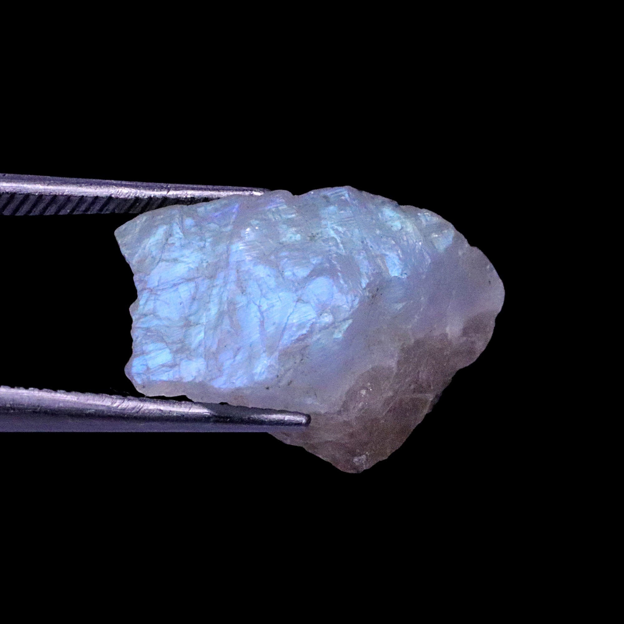 Rainbow Moonstone Rough Gemstone, Blue Fire Moonstone Raw, Rainbow ...