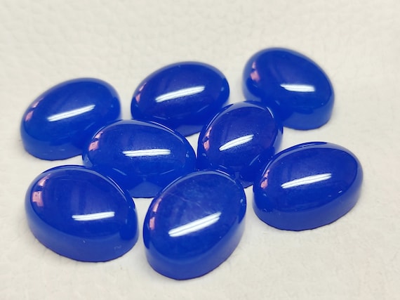 Blue Jade Gemstone Blue Jade Cabochon Oval Gemstone - Etsy
