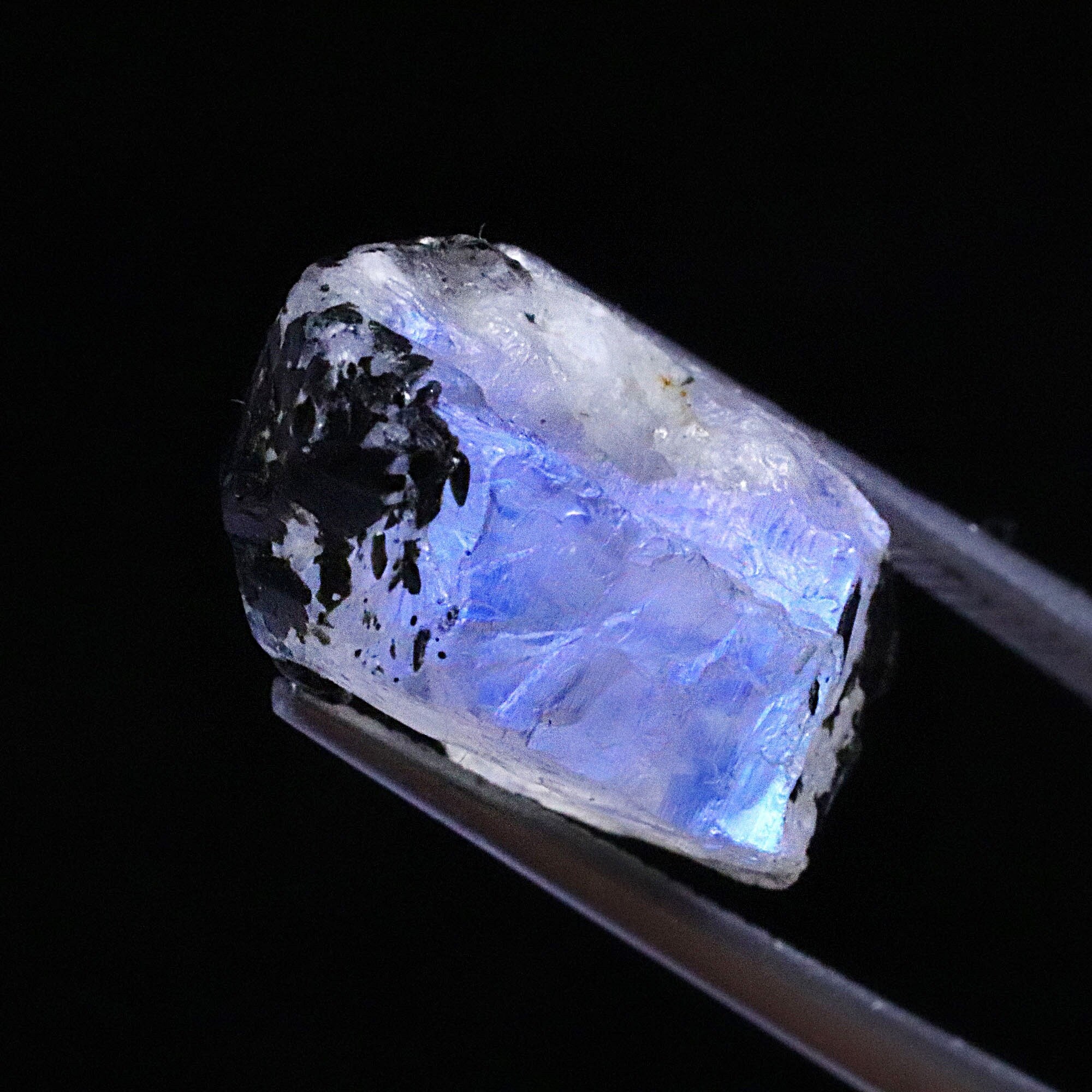 Blue Flashy Moonstone Rough Moonstone Raw Stone Loose | Etsy